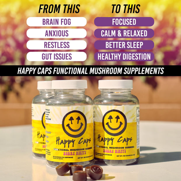 Functional Mushroom Gummies - Berry Happy – Happy Caps