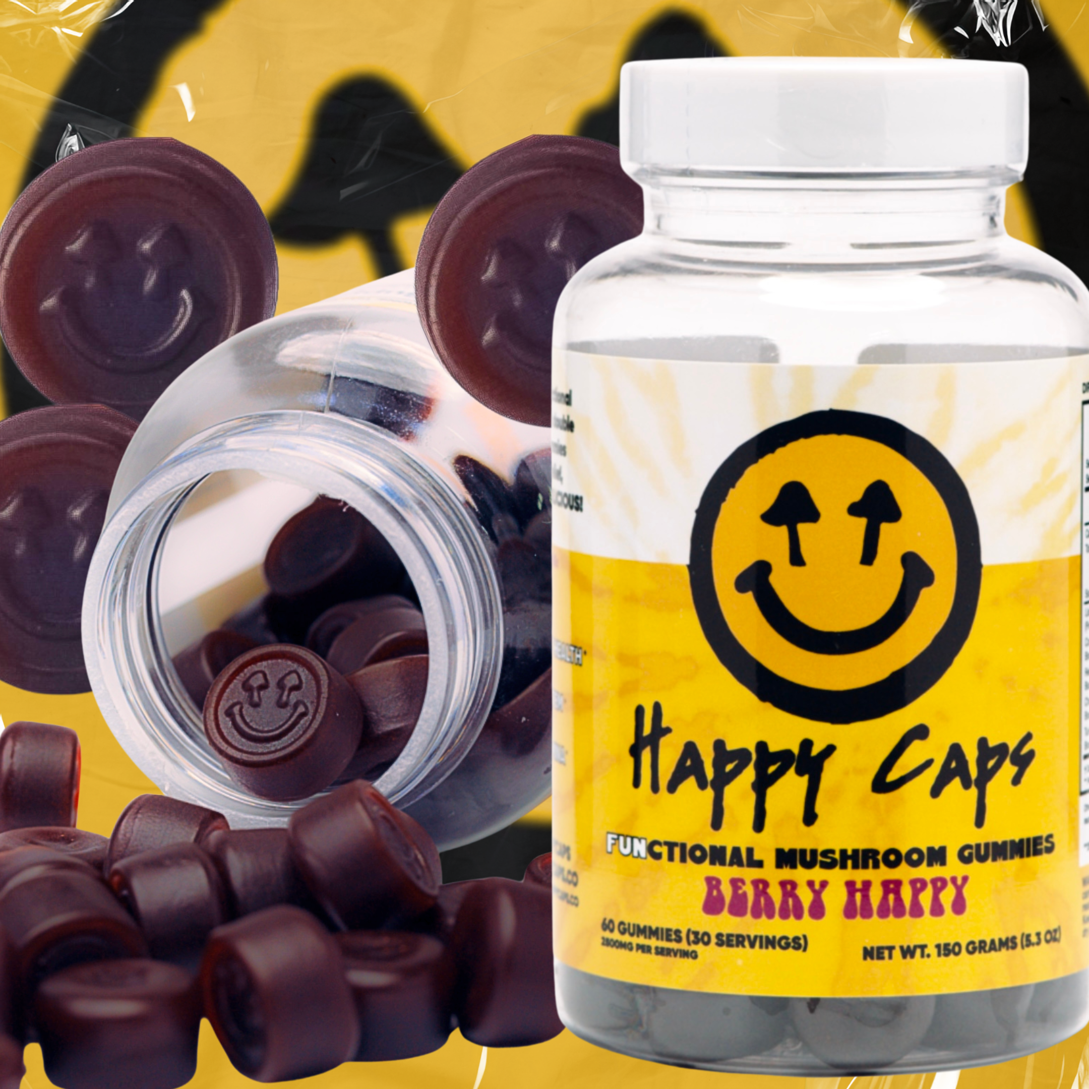 Functional Mushroom Gummies - Berry Happy